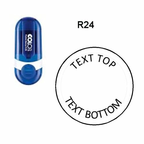 Ontwerp Log stempel - Pocket - 25 mm rond - Eigen tekst/logo - Geodox