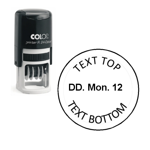 Ontwerp Log stempel - datum stempel 24 mm rond - Geodox