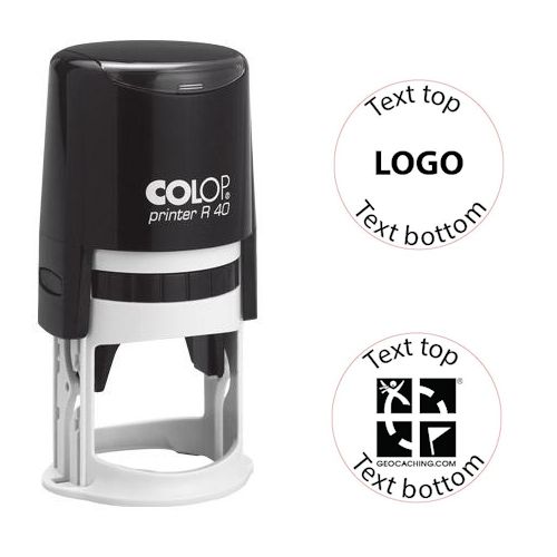 Ontwerp Log stempel - printer 40 mm rond - Geodox